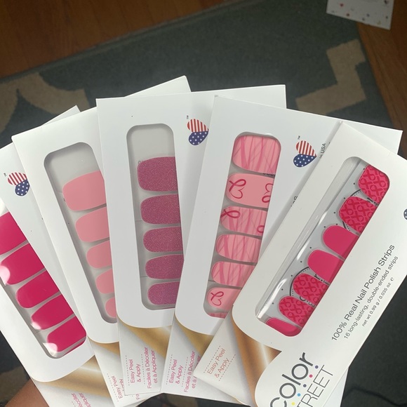 Color Street | Other | Colorstreet Pink Ribbon Bundle 5 Sets | Poshmark